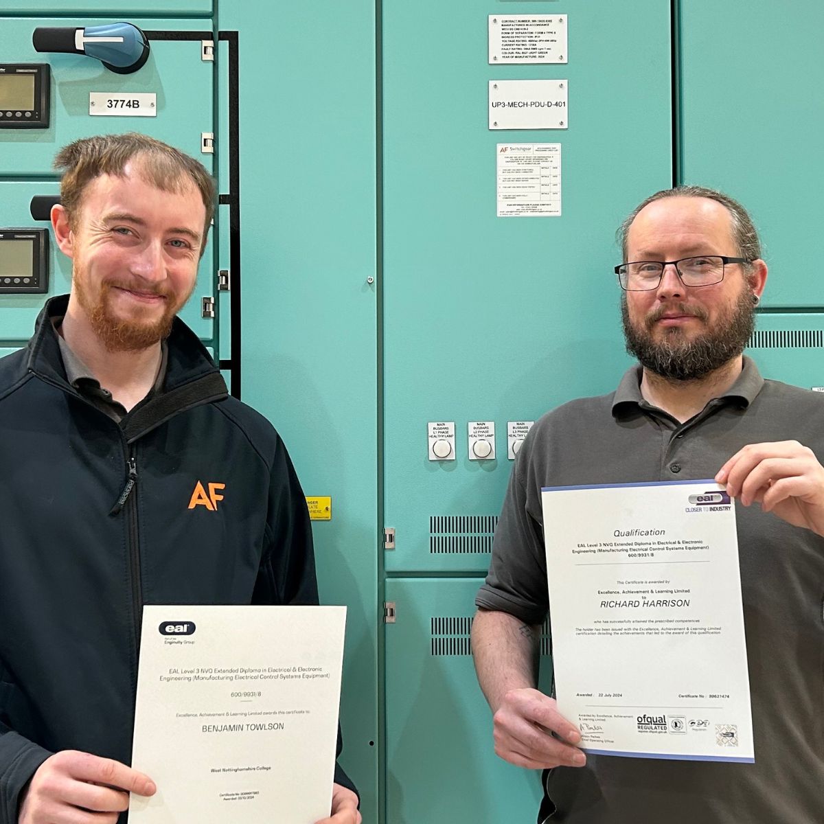 EAL Level 3 NVQ Students - AF Switchgear