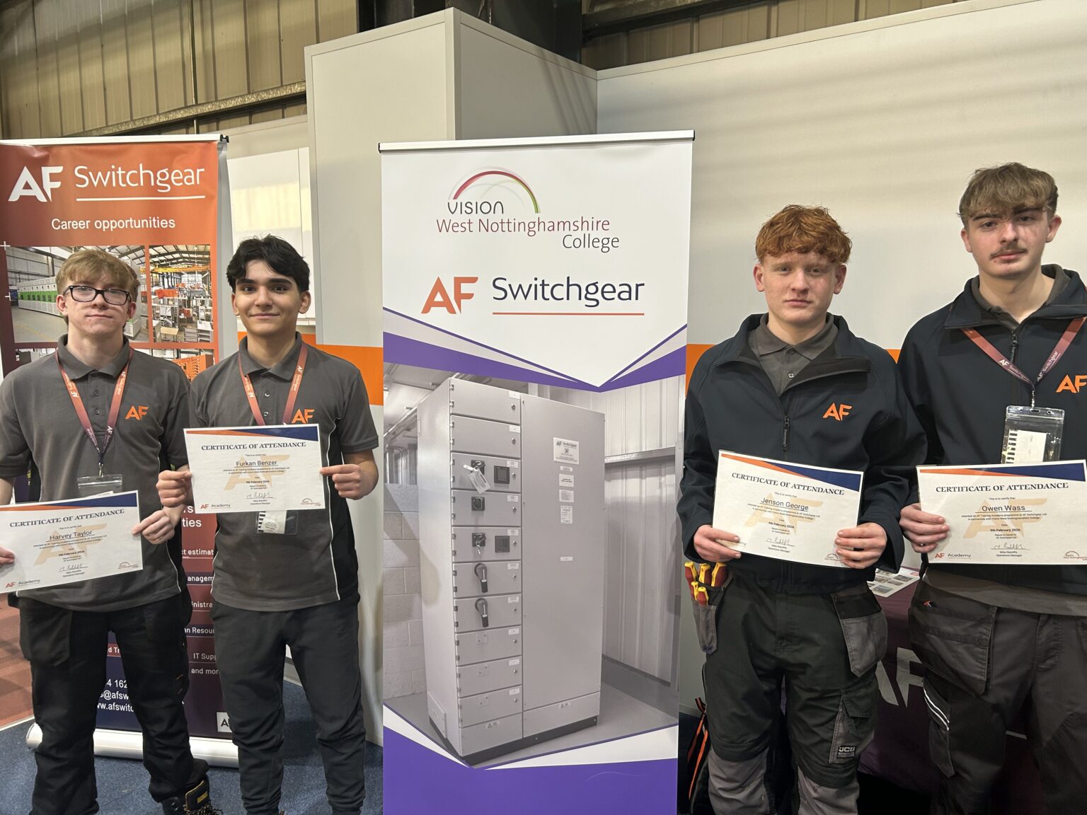 AF Academy students achieve their certificates. - AF Switchgear