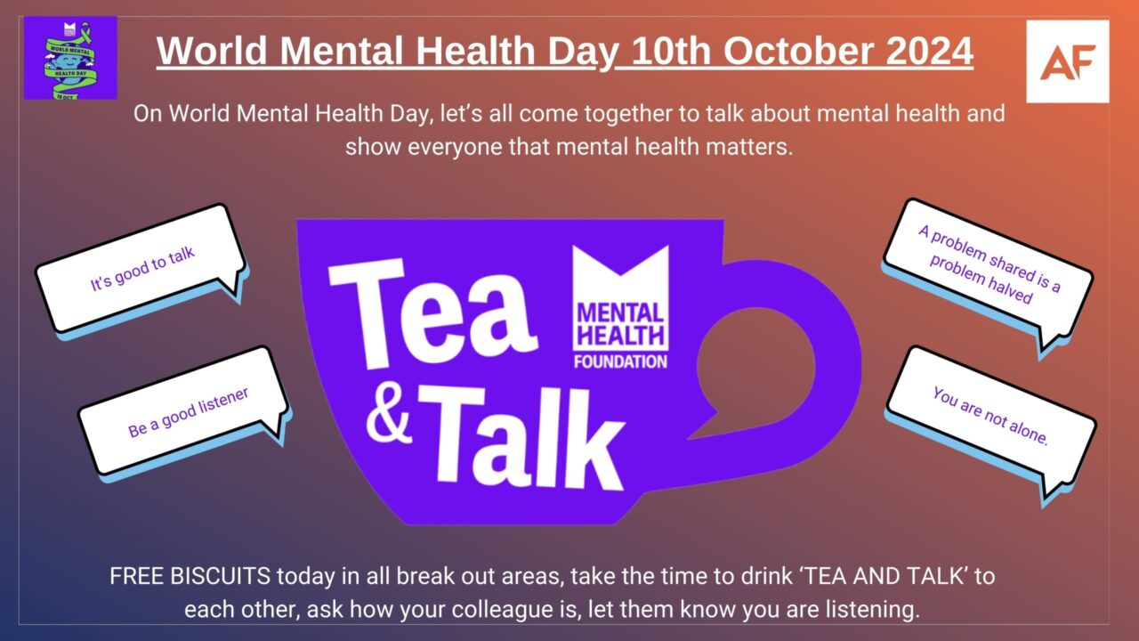 World Mental Health Awareness Day 10th October 2024 - AF Switchgear